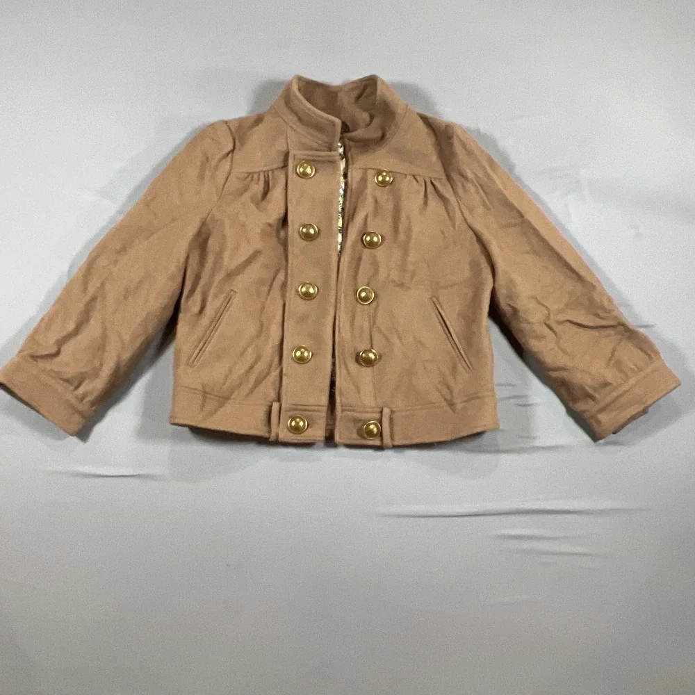 Idra | Jackets & Coats | Idra Trench Coat Women 4 Brown Wool Gold Tone ...